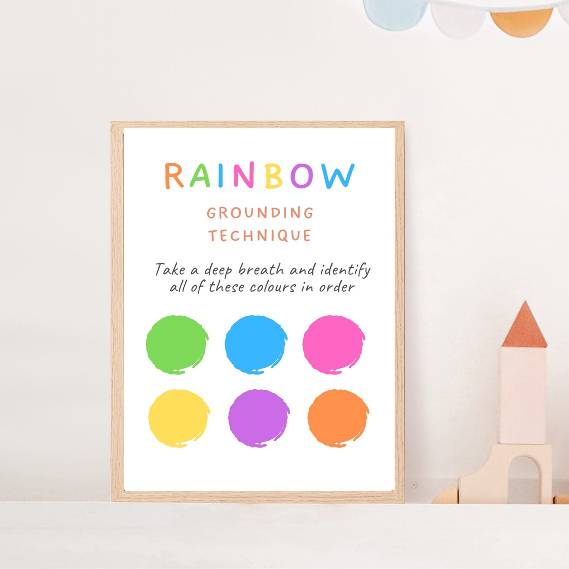 Rainbow Grounding Technique Calming Down Corner Social - Etsy