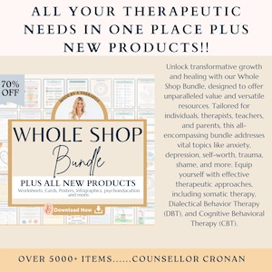 Mega Shop Bundle, Anxiety, Depression, Trauma, PTSD, CBT, Family ...