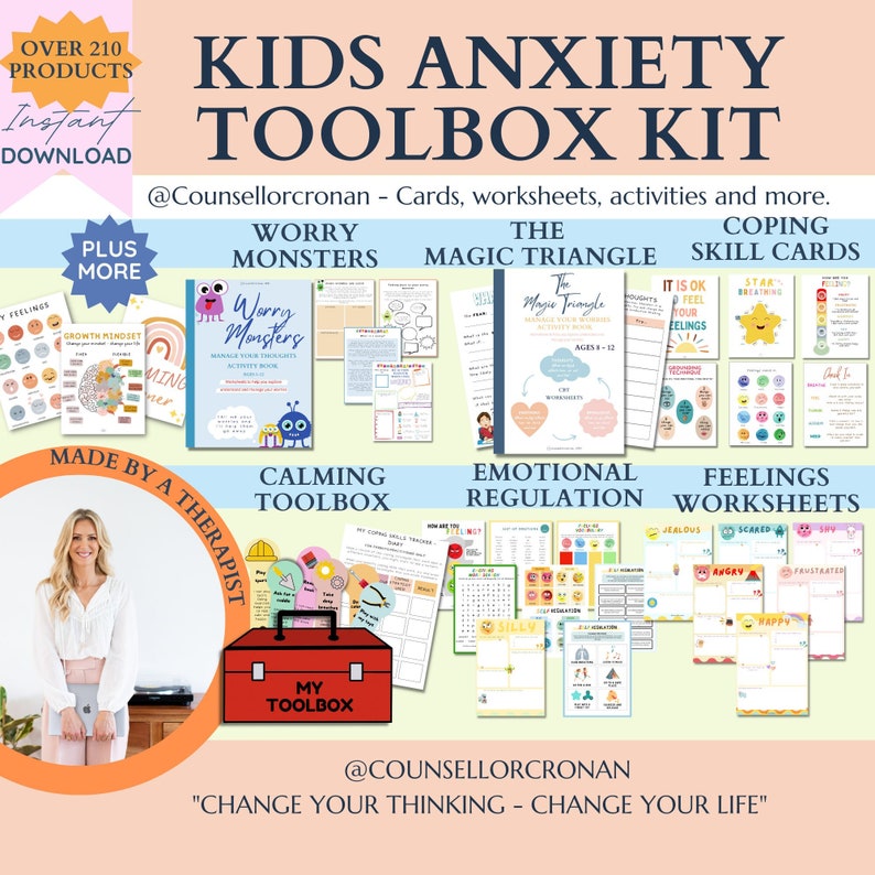 50% off Kids Anxiety Toolbox Bundle Therapy Bundle Calm Down - Etsy