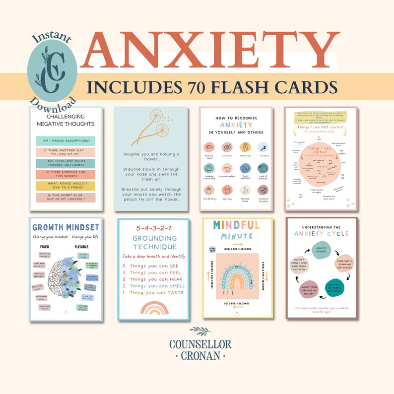 Anxiety Coping Skills Mega Bundle Therapy Worksheets Anxiety - Etsy ...