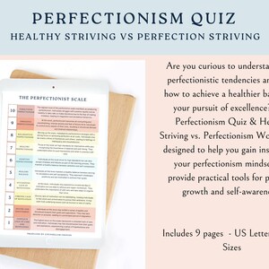 Perfectionism Scale and Quiz. Healthy Striving Vs Perfection Striving ...