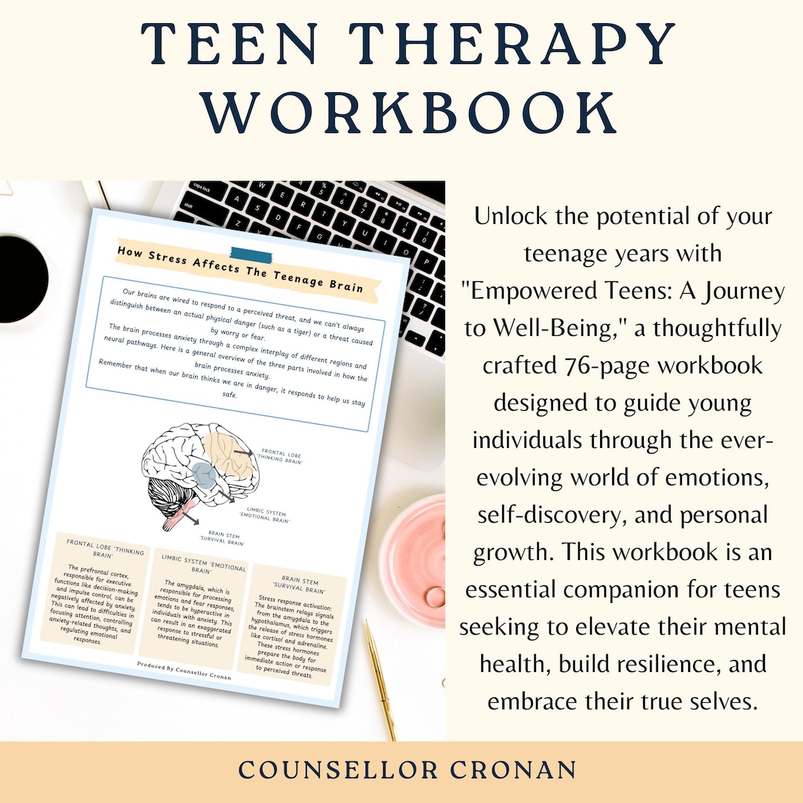 Teen Mental Health Workbook, Social Emotional Learning, Anxiety ...