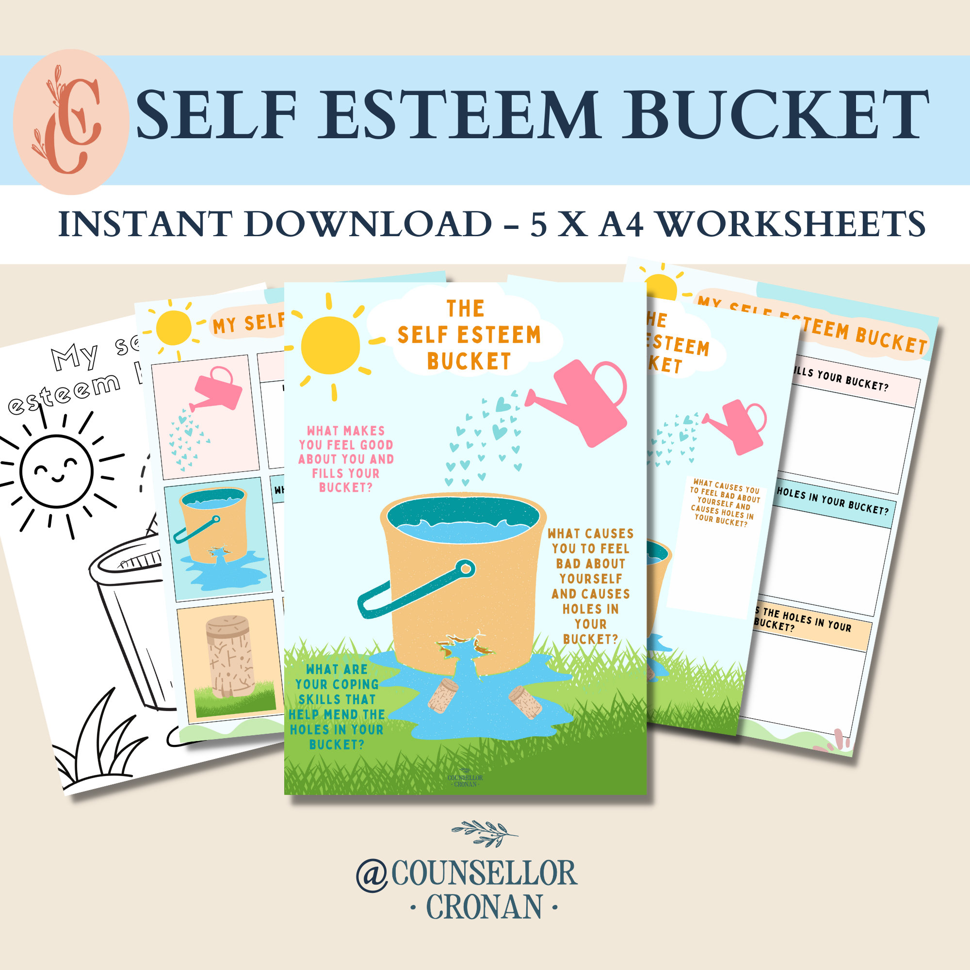 The Self Esteem Bucket Self Worth Self Love Confidence - Etsy Australia