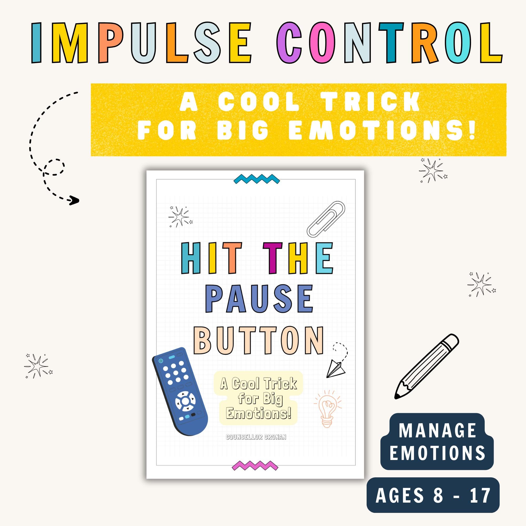 Impulse Control Workbook for Kids Aged 8-17 - Etsy Australia