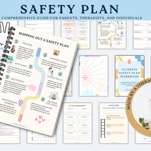 Safety Plan Worksheets for All Ages, Therapist Notes, Therapist ...