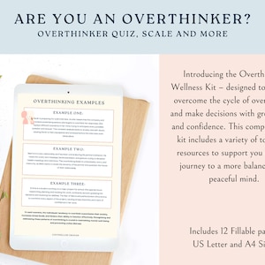 Are You an Overthinker? Overthinking Journal. Therapy Workbook ...