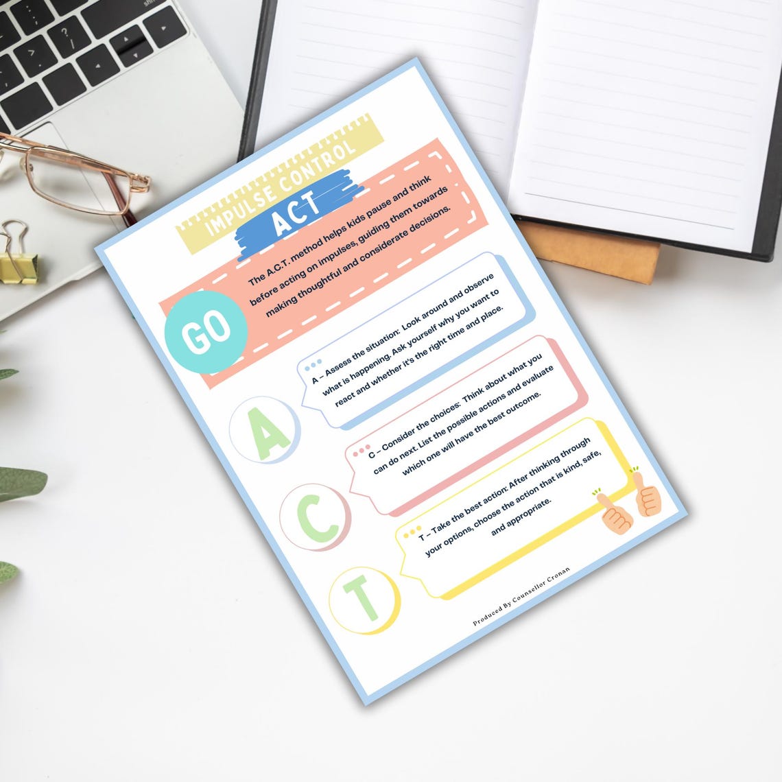 Impulse Control Worksheets for Kids and Teens. ADHD Executive ...