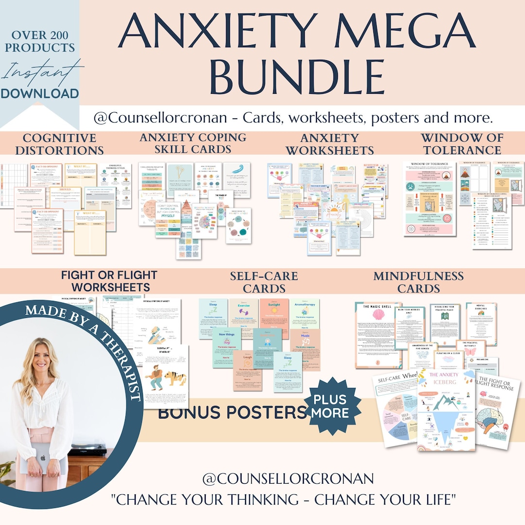 Anxiety Mega Bundle Psychologist Resources Therapy - Etsy Australia