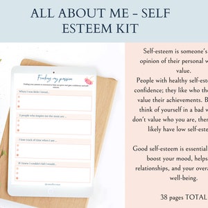 Self Love Therapy Journal Worksheets, Mental Health, Therapy Worksheet ...