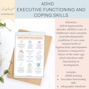 ADHD Iceberg and Infographic Handouts, Group Therapy, Teen Mental ...
