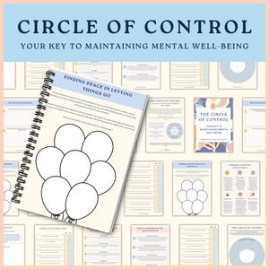 Circle of Control Worksheets, Anxiety Relief Workbook, Self Regulation ...