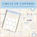 Circle of Control Worksheets, Anxiety Relief Workbook, Self Regulation ...