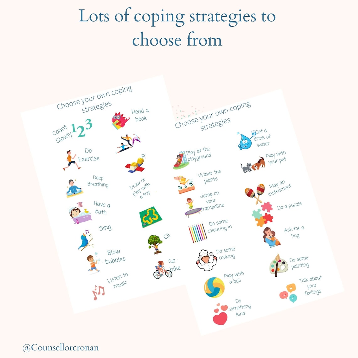 Emotional Regulation Zone Coping Skills for School Spinner - Etsy