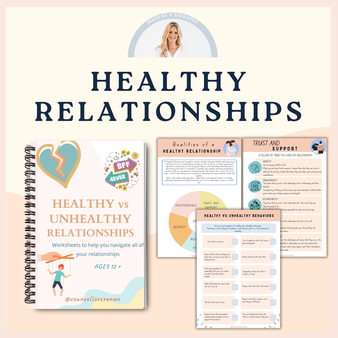 Healthy Vs Unhealthy Relationships Ebook, Workbook, Teen Health ...