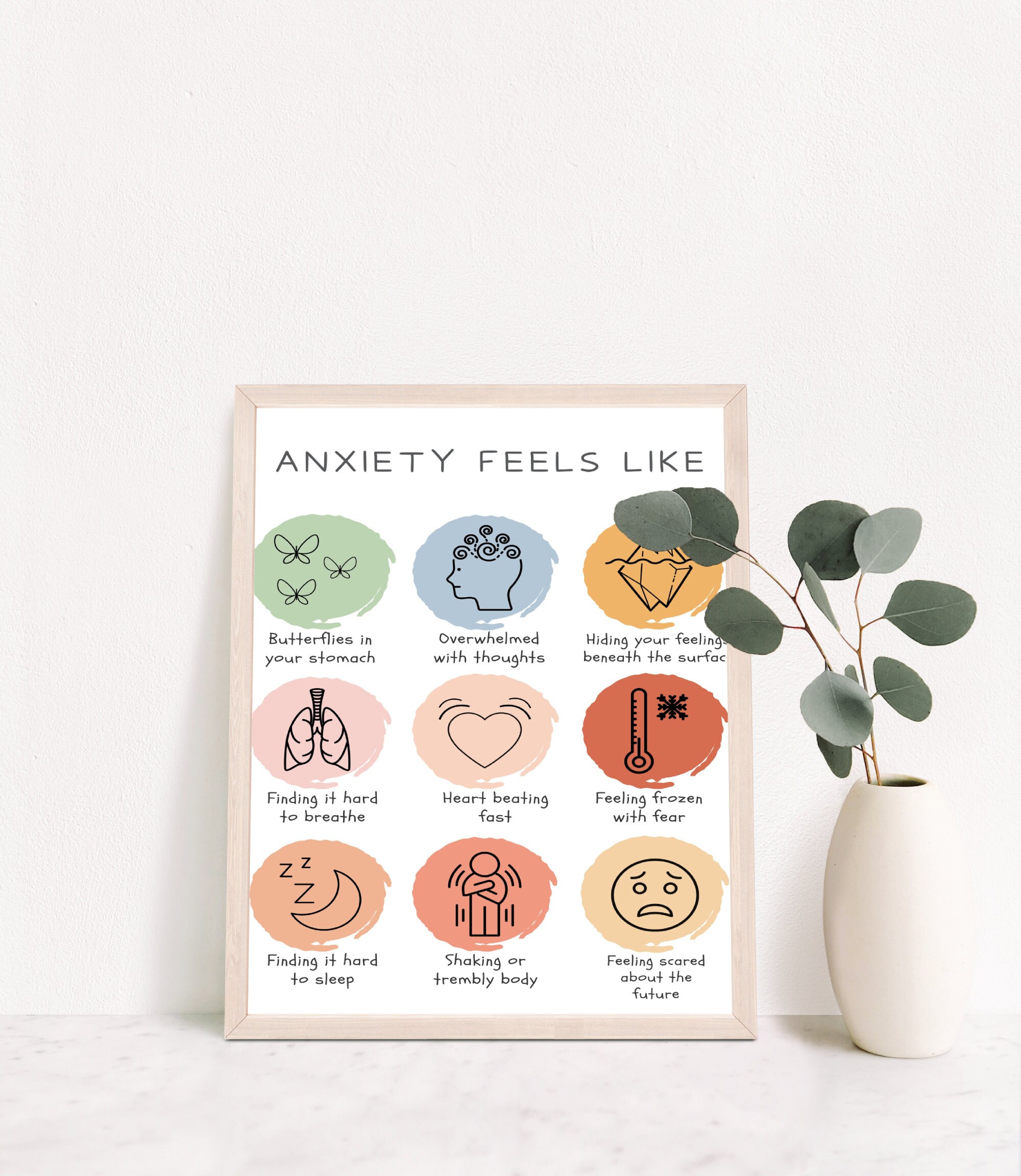 Anxiety Feels Like Feelings Poster Therapy Office Decor | Etsy