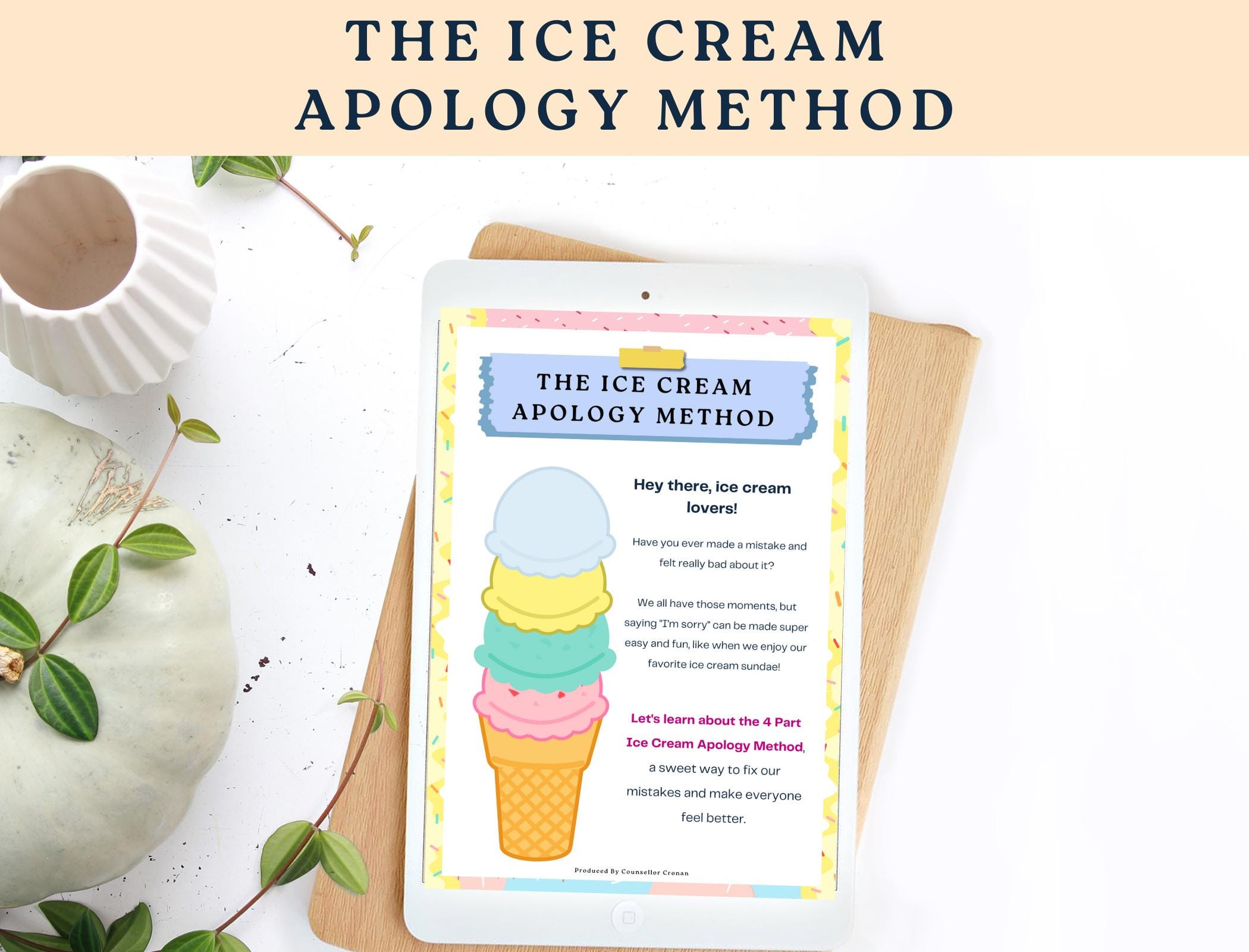 The Ice Cream Apology Method Activity for Kids and Teens. How to Make ...