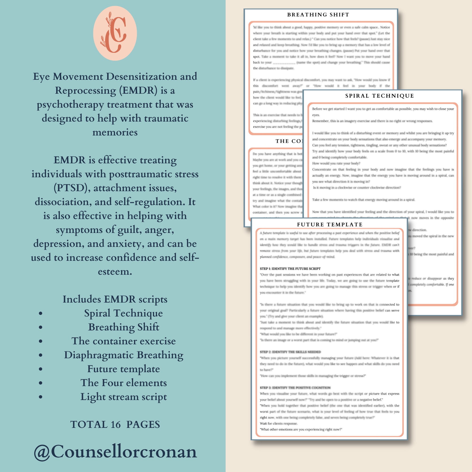 EMDR Bundle Grounding Scripts Therapist Scripts Positive - Etsy Australia