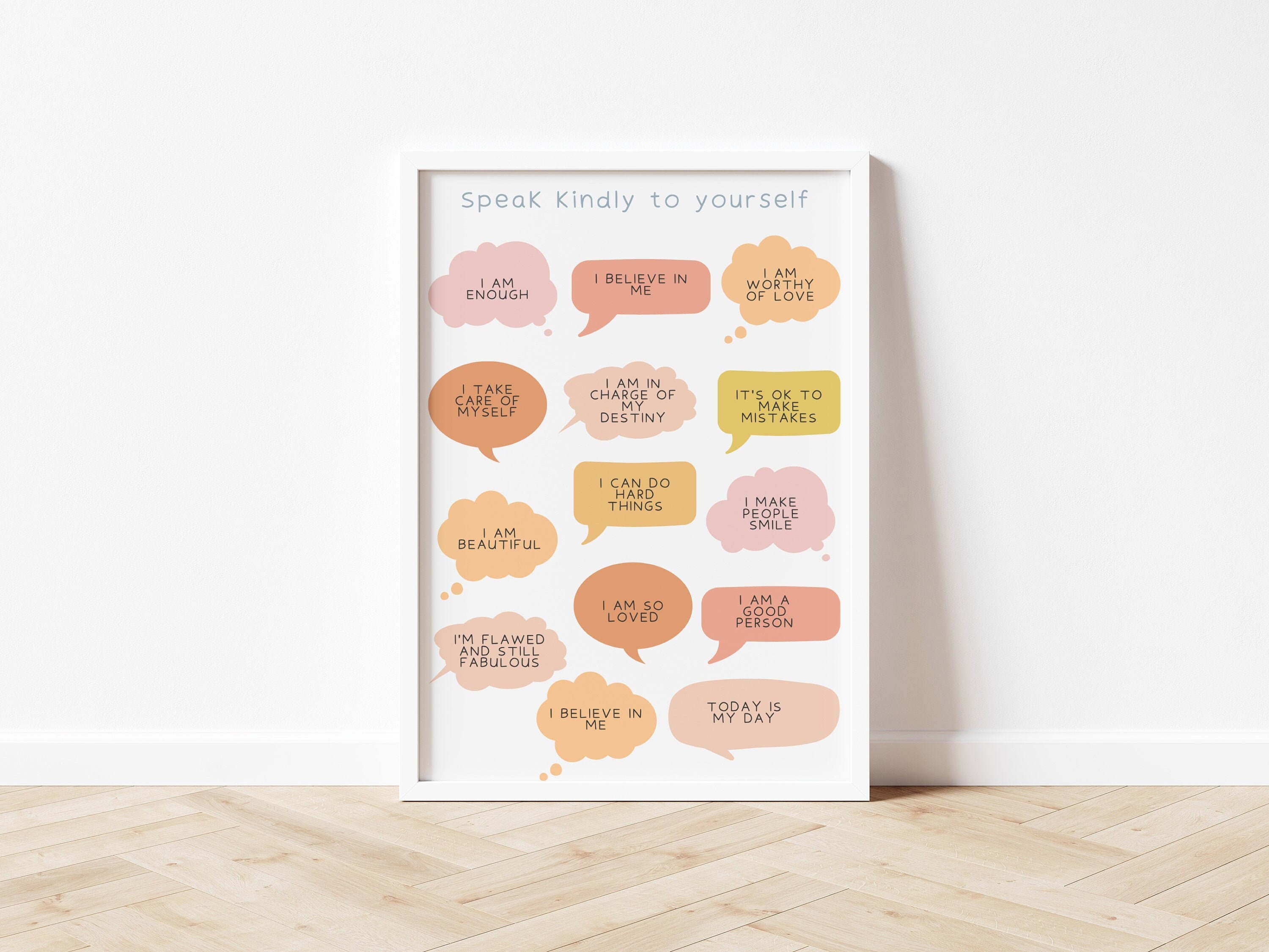 Affirmations Poster Therapy Office Art Calming Corner | Etsy