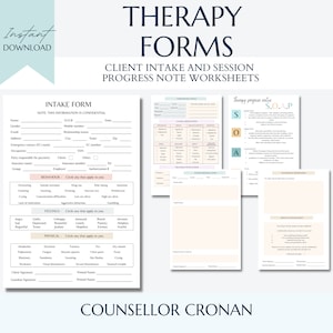 Therapy Form Bundle, Mental Status Cheat Sheet, Family Genogram, Goals ...