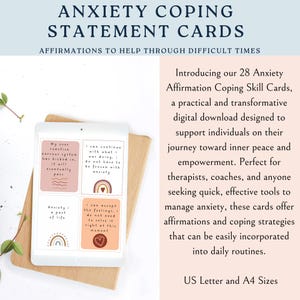 Anxiety Cards, Coping Skills, Therapy Tools, Mindfulness Cards, DBT ...