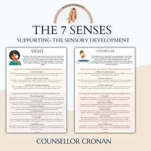 The 7 Senses Infographic Handout, Childhood Development, Neuroscience ...