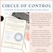 Circle of Control Worksheets, Anxiety Relief Workbook, Self Regulation ...