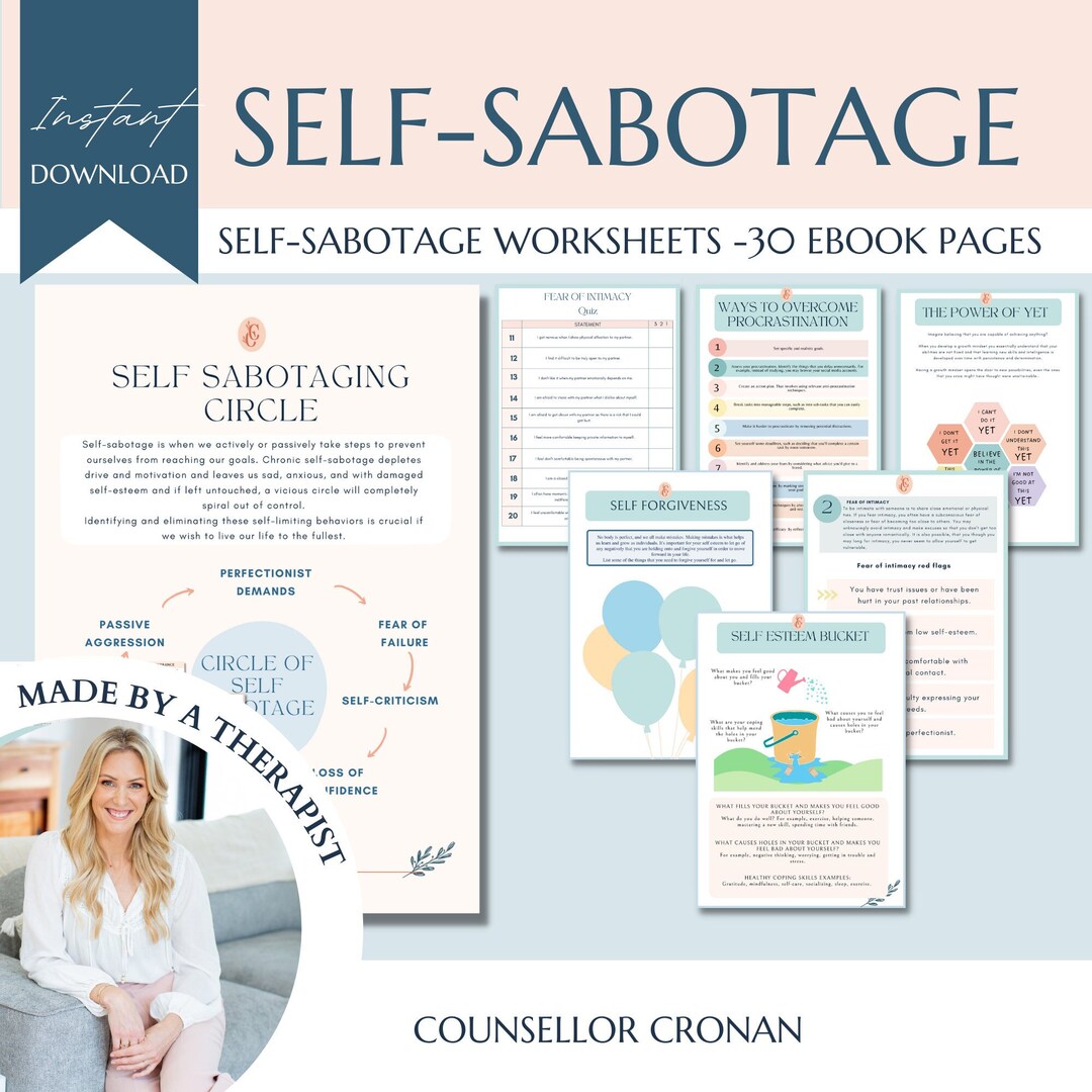 Self Sabotage Quiz, Therapy Worksheets, Self Love Journal, Self ...