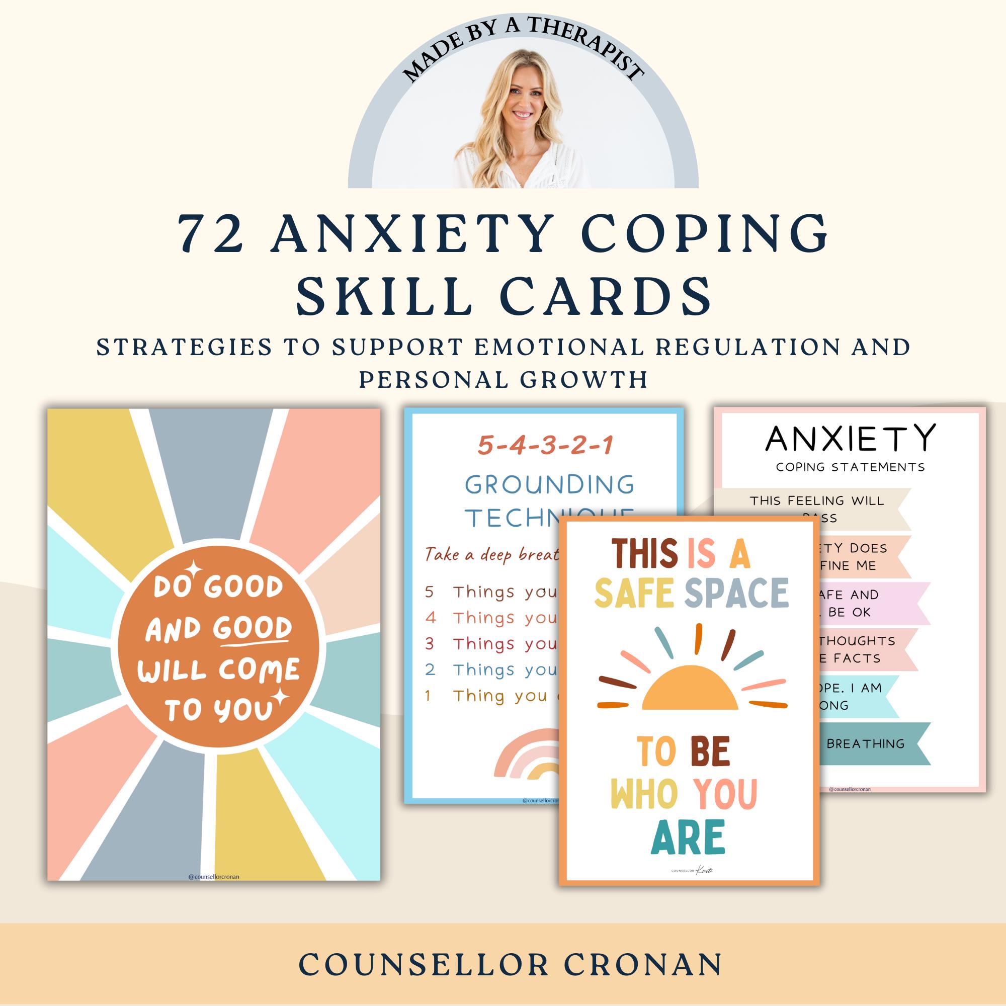 Anxiety Coping Cards, Coping Skills, Social Emotional Regulation ...