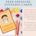 Peer Pressure Scenario Cards. Self-reflection Discussion. Child Therapy ...