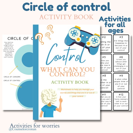 Circle of Control Activity Book Worry Book Worry Worksheets - Etsy