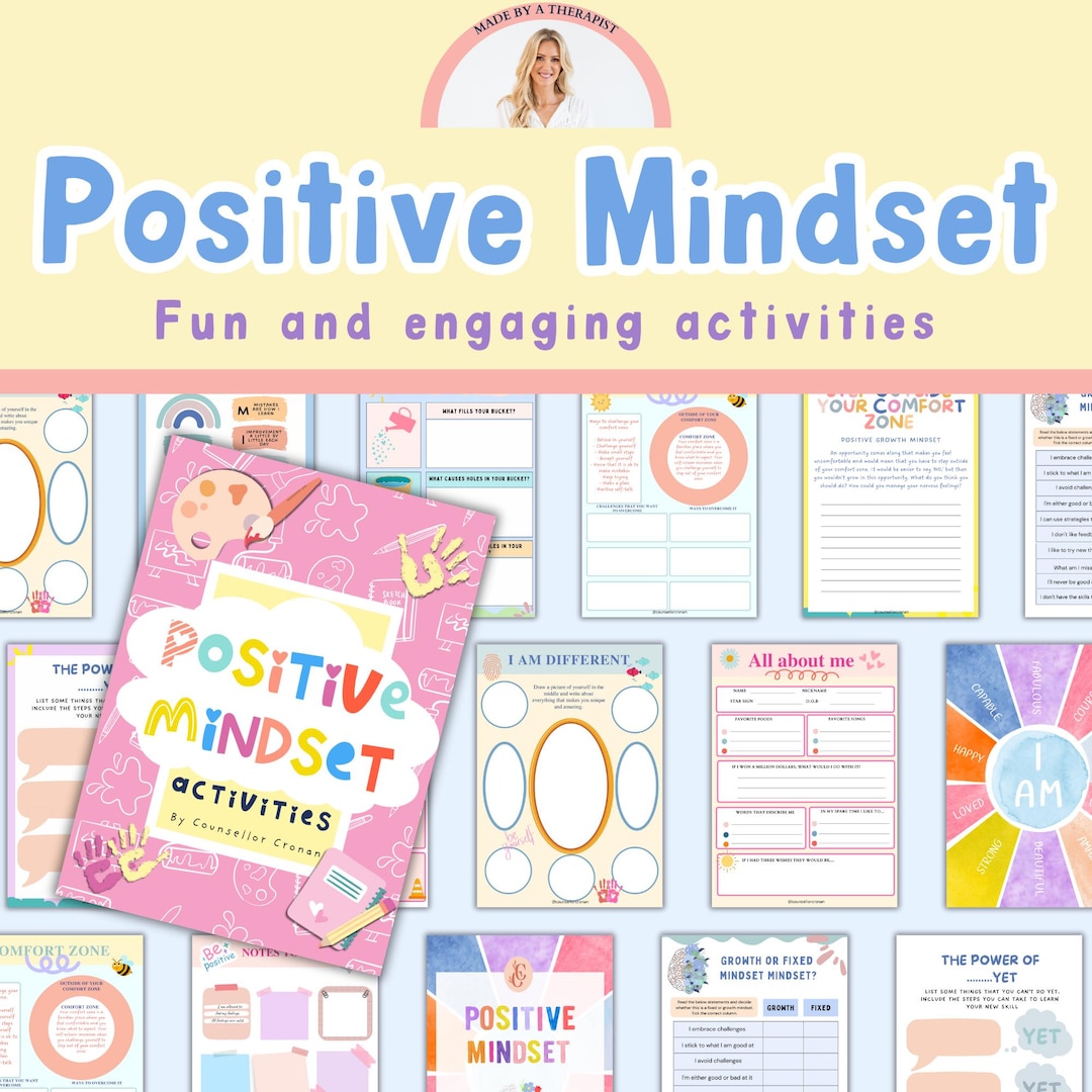 Positive Mindset Worksheets, Affirmations, Kids Teen Life Skills ...