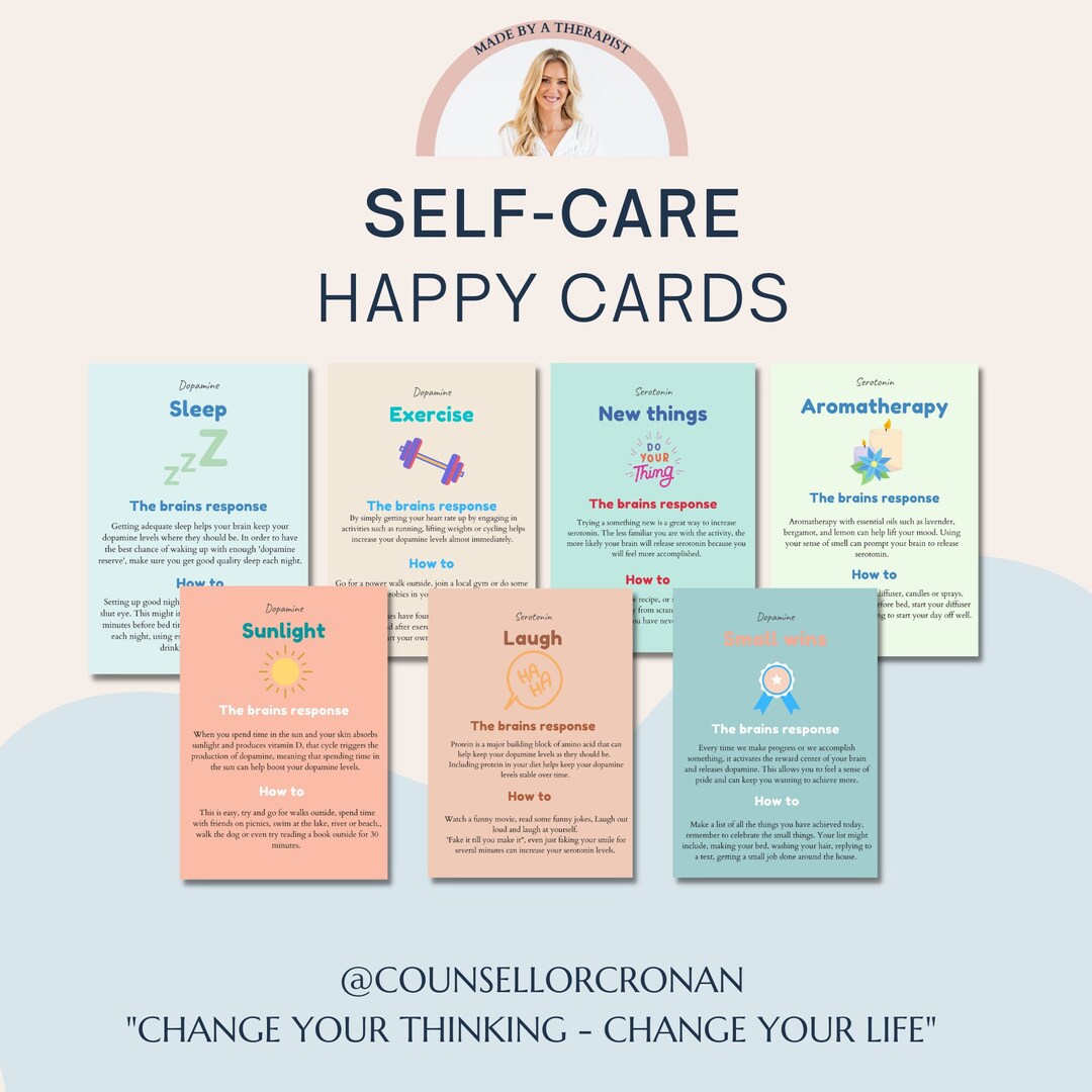 Self-care Flash Cards Self Love Therapy Office Decor - Etsy