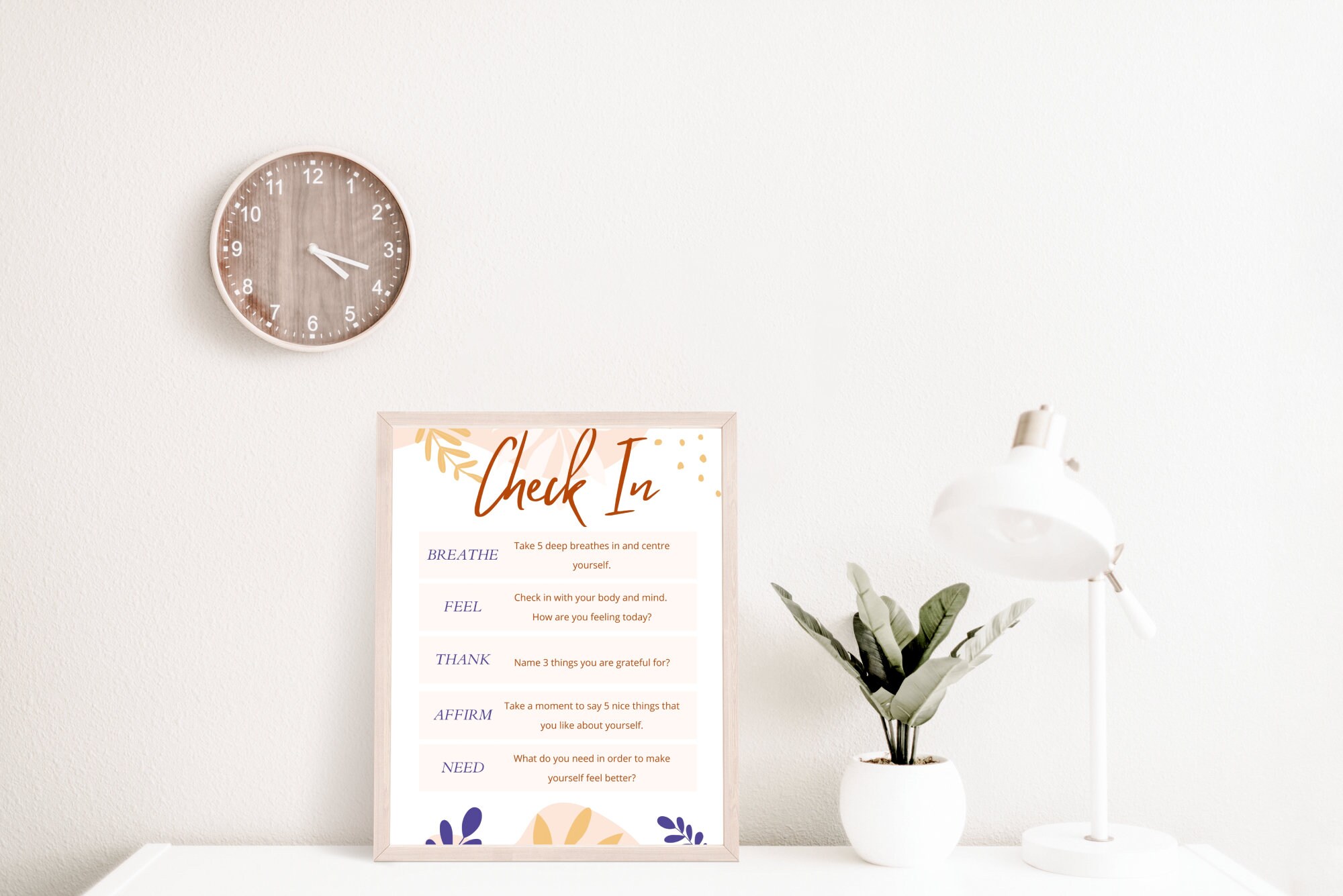 Self-care Check-in Poster Therapy Office Decor Therapy Office | Etsy ...
