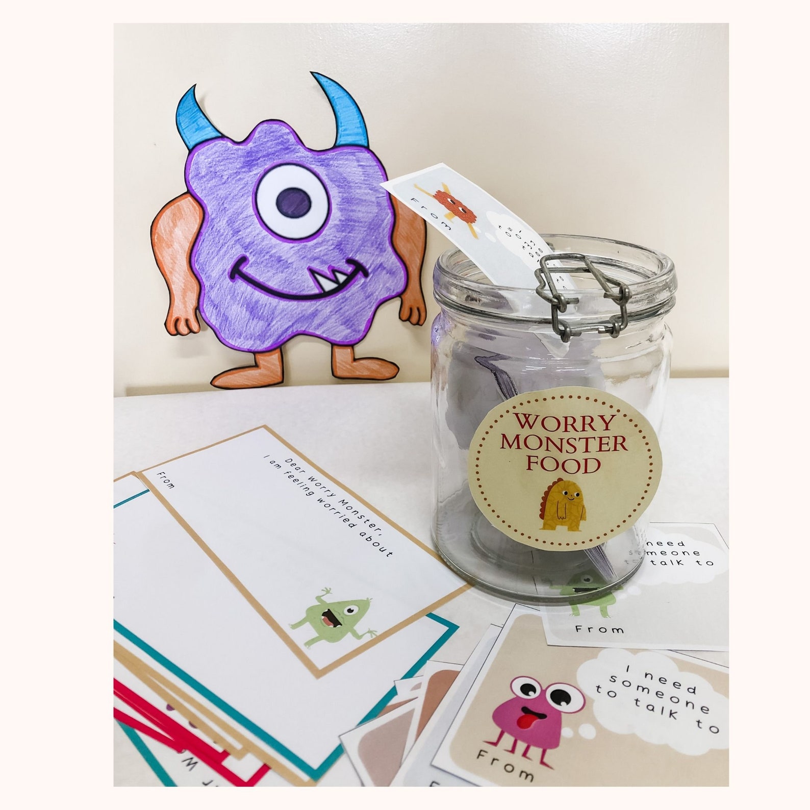 Worry Monster Activity Book Manage Worries Anxiety Relief - Etsy Canada