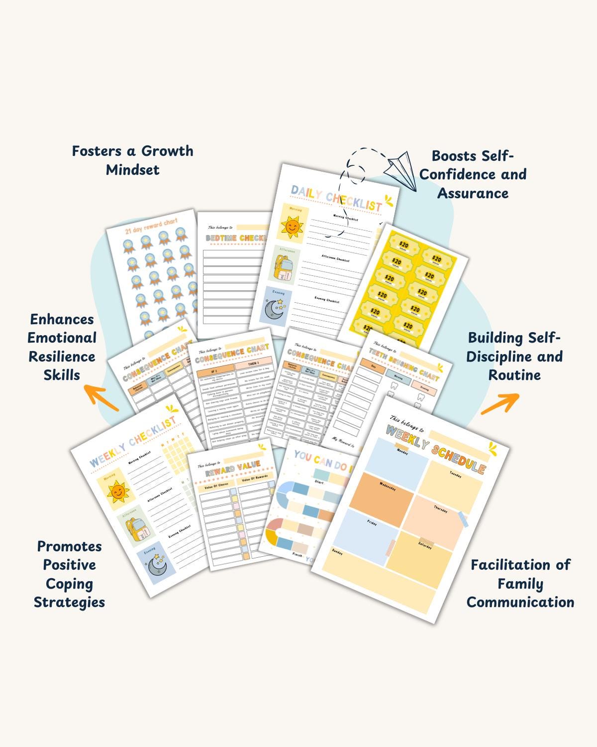 MEGA - Over 200 Items. Children ADHD Executive Functioning Printables ...