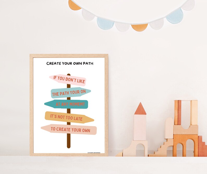 Create Your Own Path Poster Positive Print Positivity | Etsy