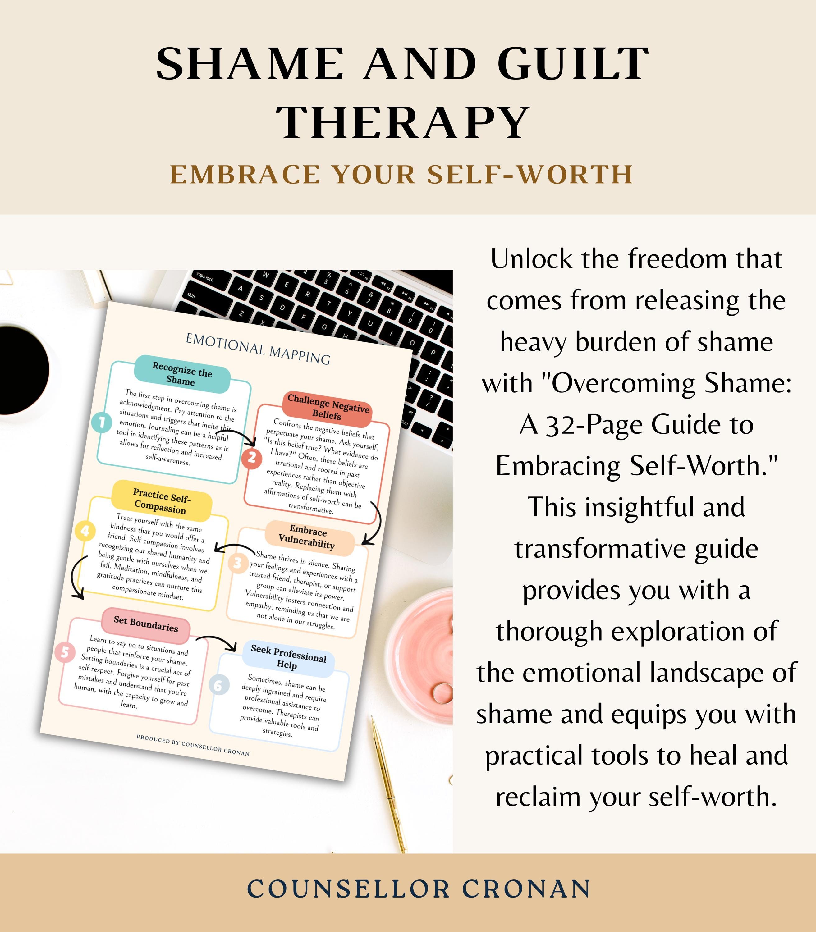 Shame and Guilt Therapy. Self-worth Workbook. Self-esteem, Self ...