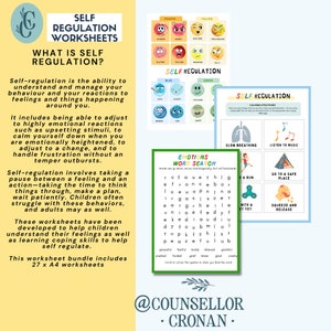 Self Regulation Mega Bundle Worksheets Cards Coping Skills - Etsy