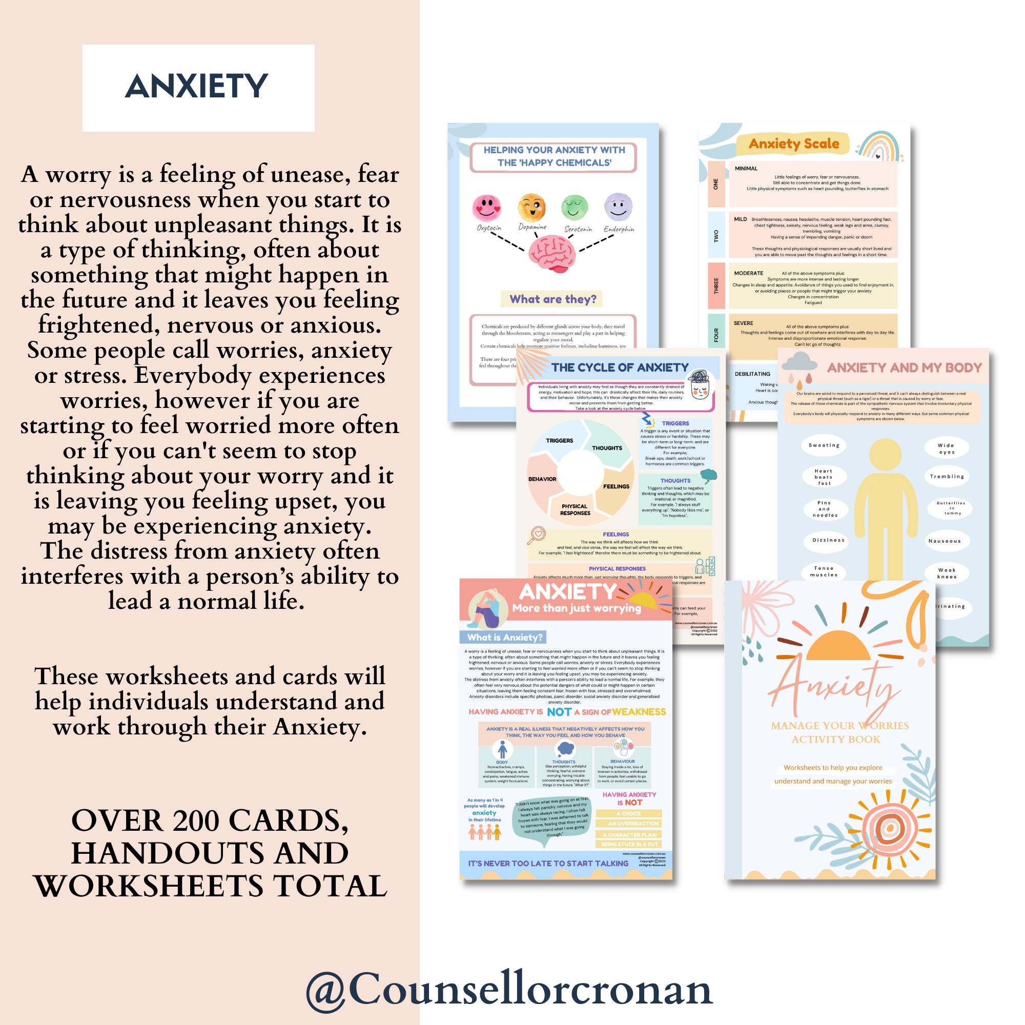 Anxiety Mega Bundle Psychologist Resources Therapy - Etsy
