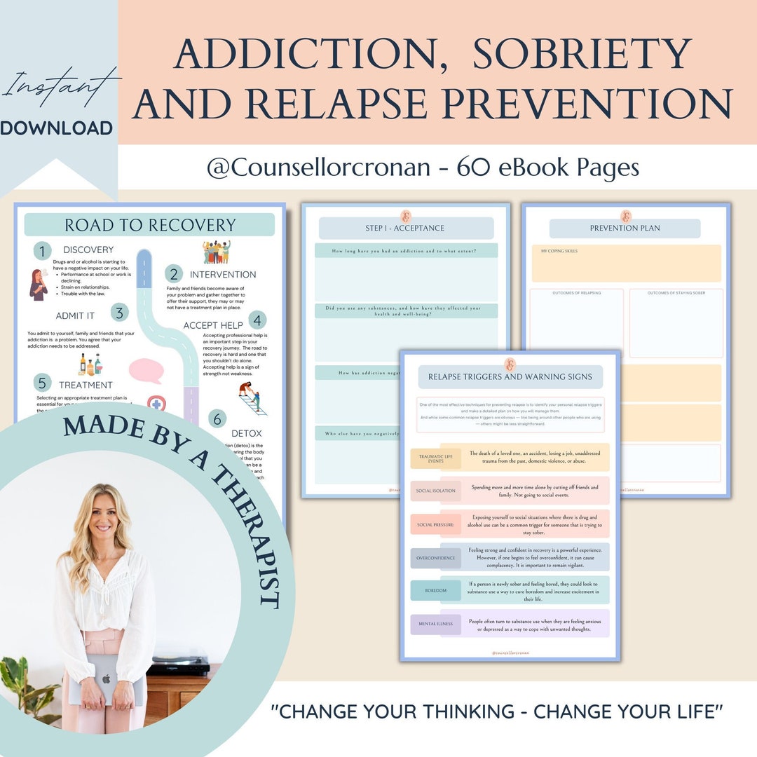 Sobriety and Addiction Worksheets Digital Download Addiction - Etsy