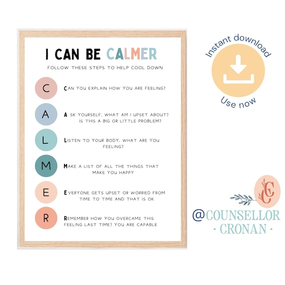 I Can Be Calmer Poster Calming Down Corner Mindfulness - Etsy Australia