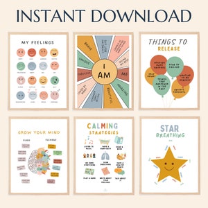 Calming Corner Poster Bundle, Feelings Kit, Social Emotional Learning ...