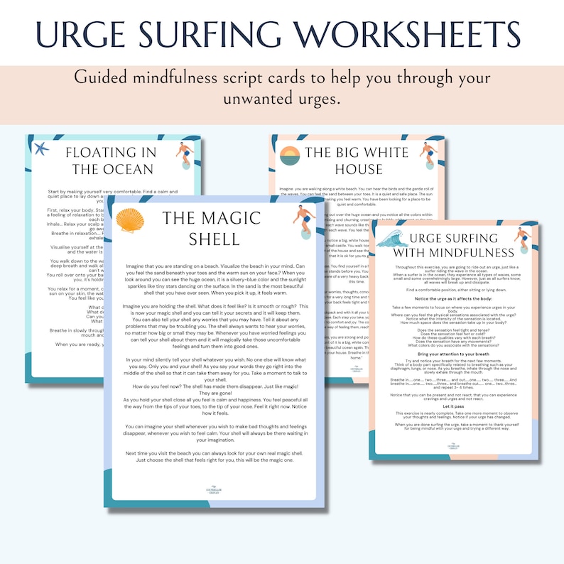 Urge Surfing Mindfulness Technique Substance and Abuse Drugs - Etsy ...