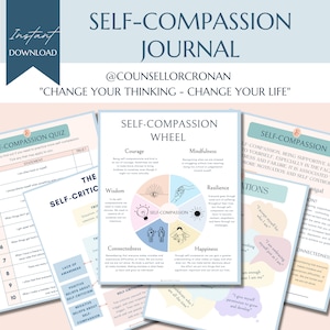 Self-compassion Journal Self-care Workbook Positive - Etsy