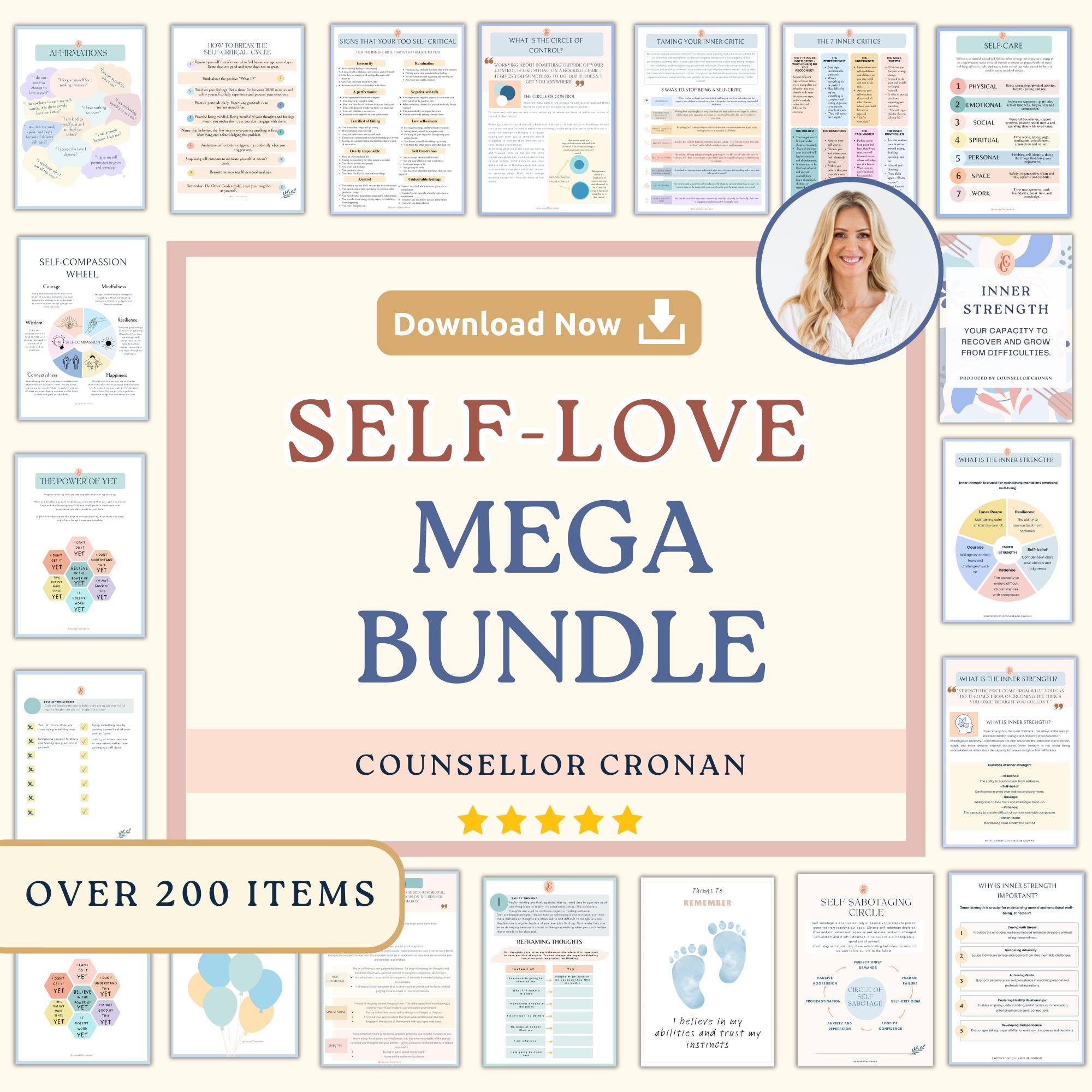 Self-love Journals. Guided Therapy Workbooks. Healing. Inner Child ...