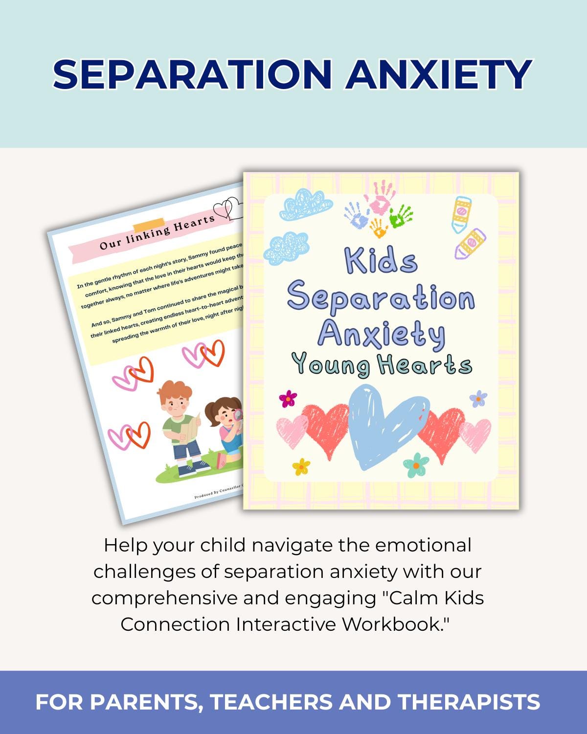 Separation Anxiety Workbook. Anxiety Relief. Kids Counselling. Art ...