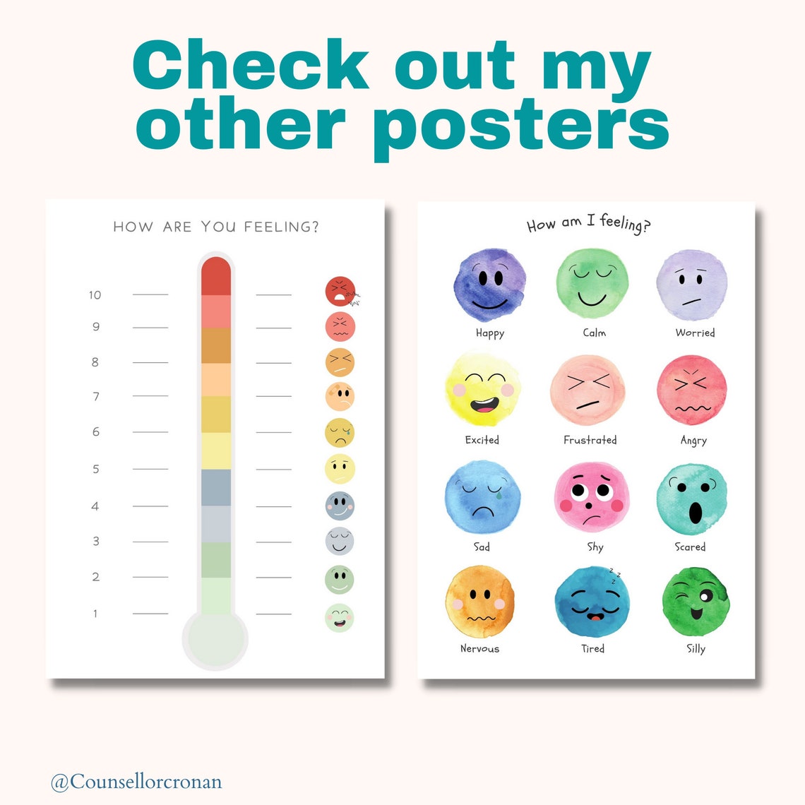 Mood Check in Poster Social Emotional Learning Calm Down - Etsy