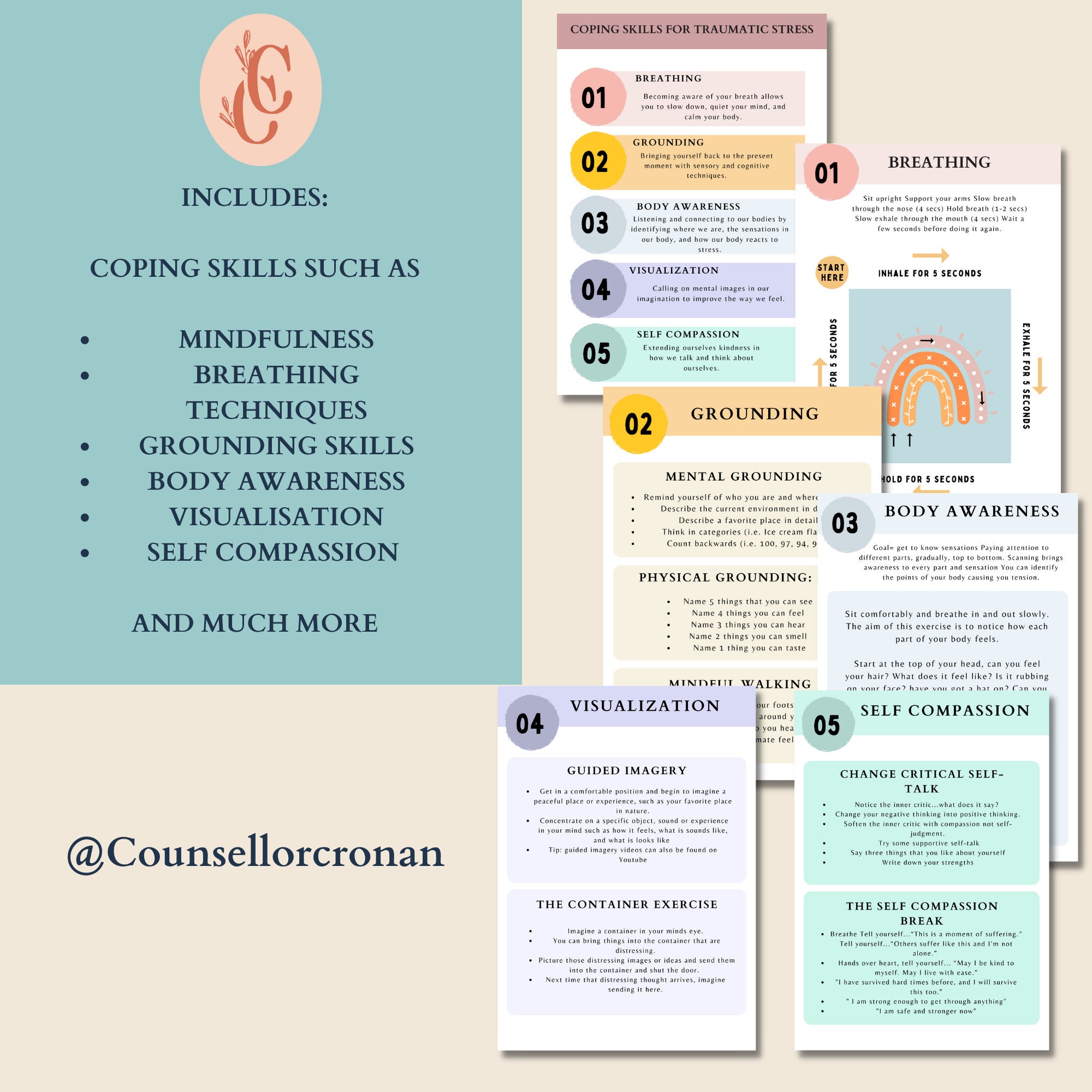 Trauma Therapy Cards PTSD Coping Skills Panic Attacks - Etsy Australia