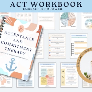 Acceptance and Commitment 50-page Workbook.therapy Worksheets. Therapy Planner. ACT. Drop the ...