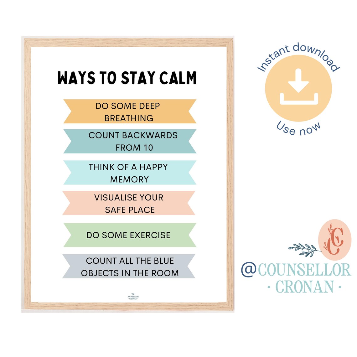 Coping Skills Poster Ways to Stay Calm Social Emotional - Etsy